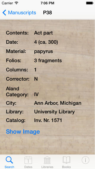 NOBTS - HCNTTS iPhone/iPad Greek Manuscript App